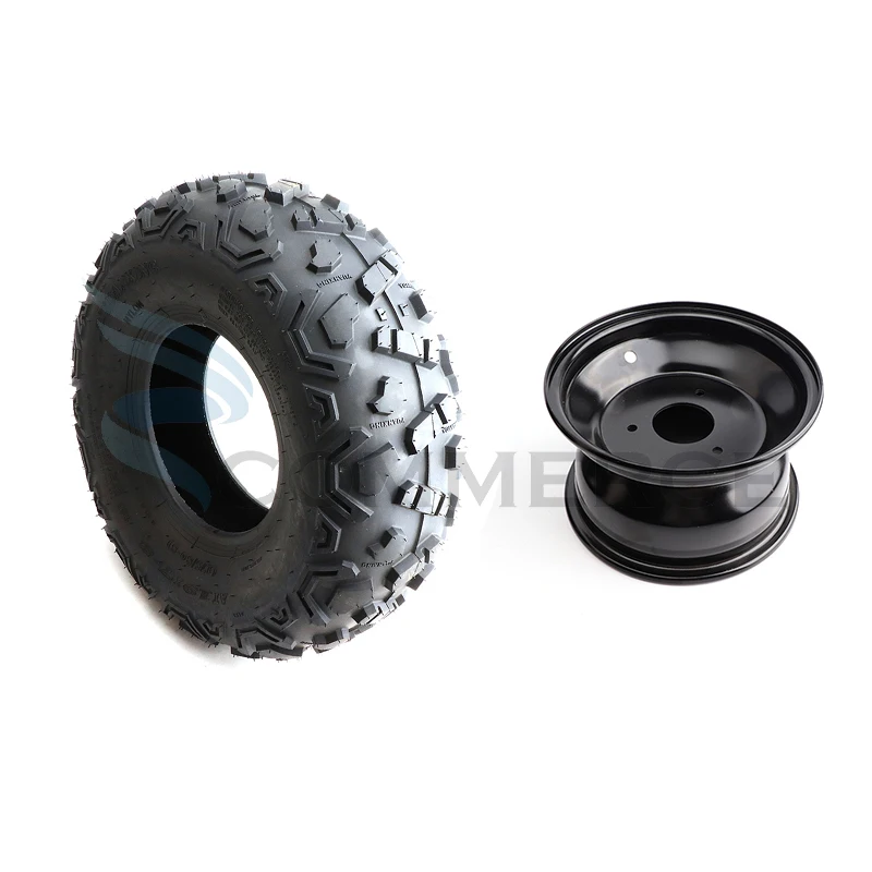 ATV 8 inch Off-road Front Vacuum Tyre Wheel 19x7-8 Tubeless Tire With 3 ...