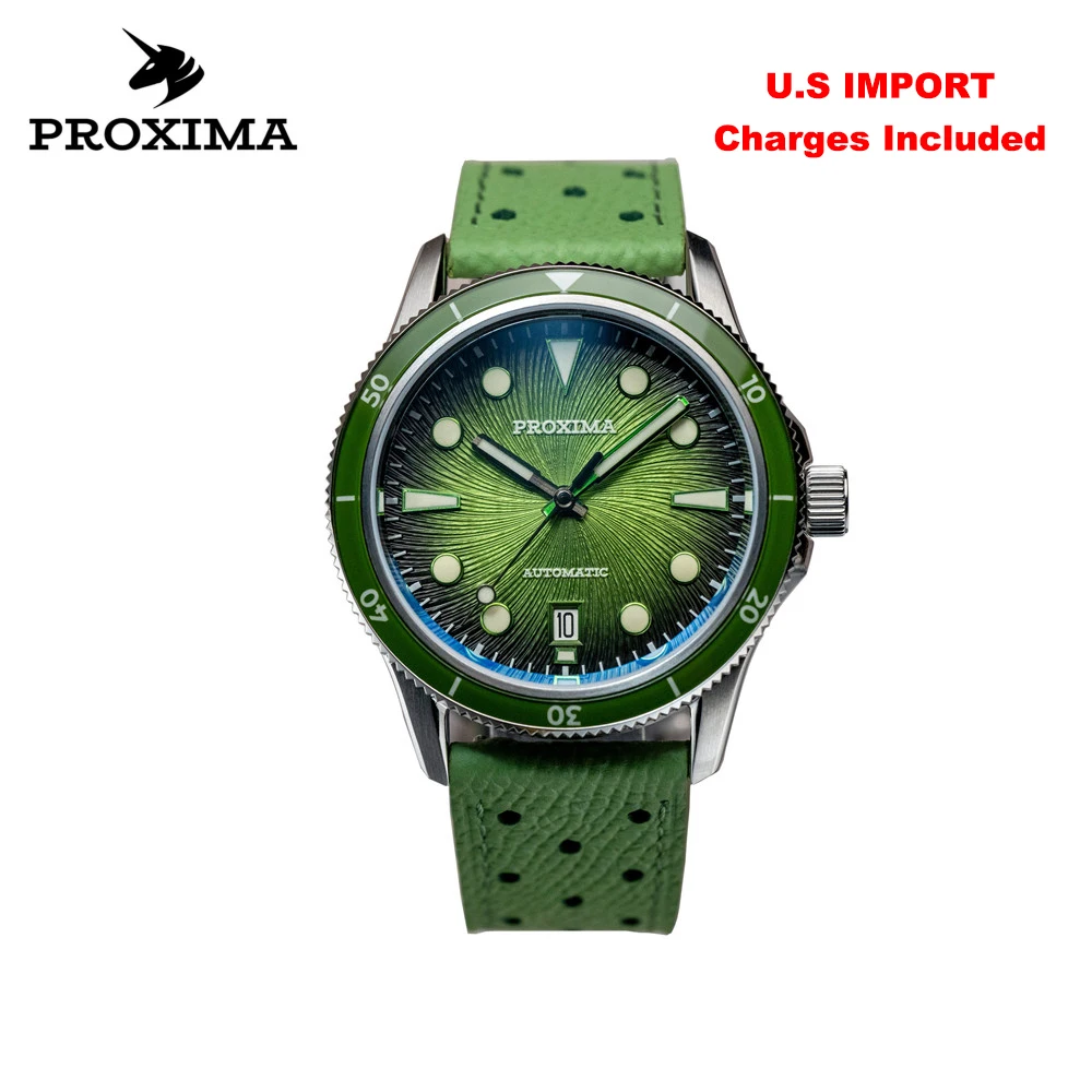Proxima 2025 Men's Luxury Watch 39mm Full Luminous Oil Pressure Dial ...