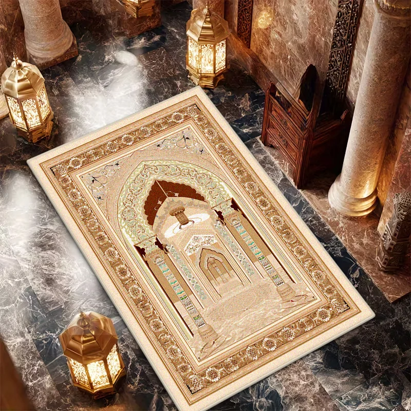 Islamic Prayer Mat Premium Quality Non-Slip Muslim Prayer Rug Foldable ...