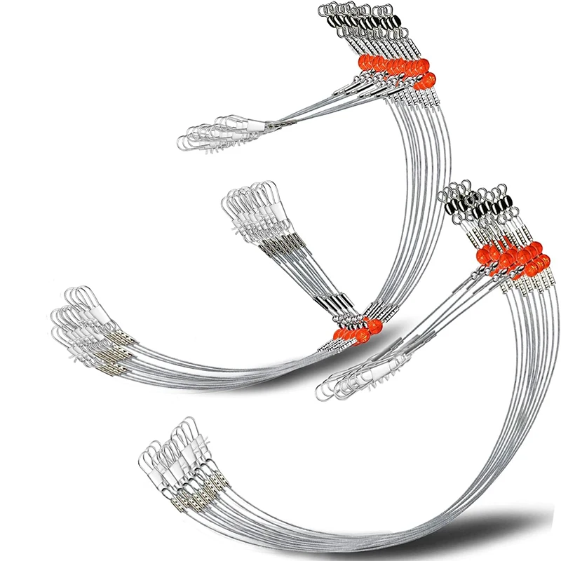 Fishing-Leaders-with-Tackle-Lure-Swivels-Snaps-Saltwater-rig-Wire ...