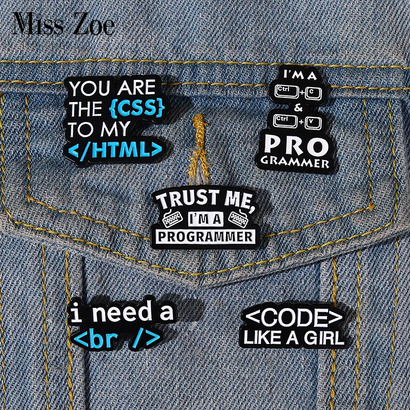 Programador-Esmalte-Pins-C-digos-criativos-personalizados-Broches-Ps-Lapel-Badges-Funny-I-Need-a ...