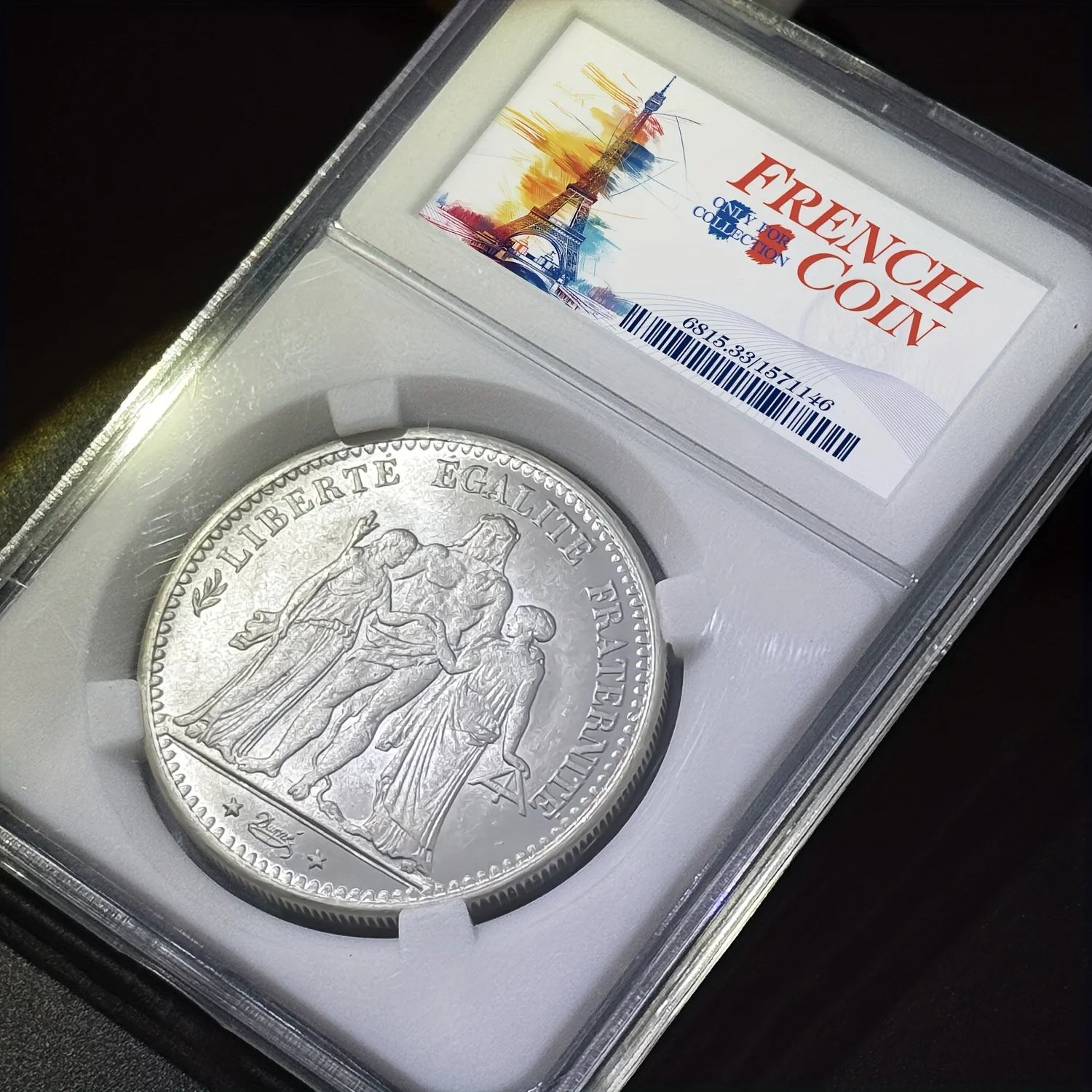 French 1875 Hercules Silvery Plated Box Display Replica Collection ...