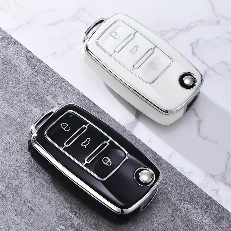 HOT-TPU-Car-Remote-Key-Case-Cover-For-Volkswagen-VW-Polo-Golf-Passat ...