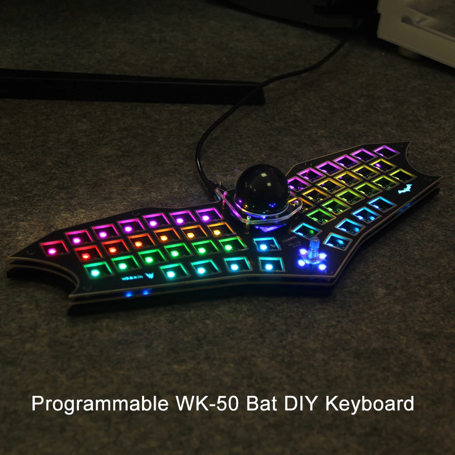 VIA-Ergonomics-Game-Macro-Keypad-50-Key-1-Knobs-Flying-Saucer-Shape ...