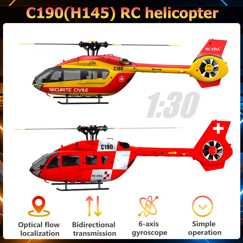 C190-Remote-Control-Helicopter-1-30-H145-6CH-Single-Blade-Aileron-free ...