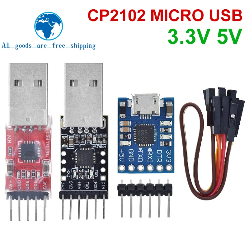 Generic Cp2102 Usb 2.0 To Uart Ttl 5pin Connector Module Serial Converter Stc Replace Ft232 ...