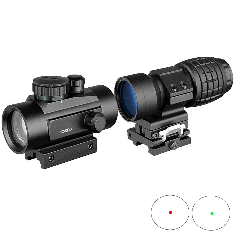 3x Lupa Holográfica 1x40 Green Dot Sight Riflescope Tactical Red Dot ...