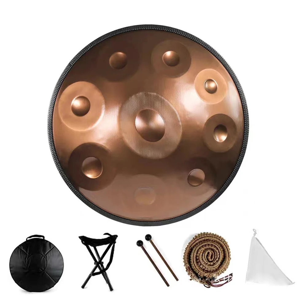 Gold-Handpan-Drum-with-Steel-Tongue-todas-as-cores-apto-para-Yoga ...