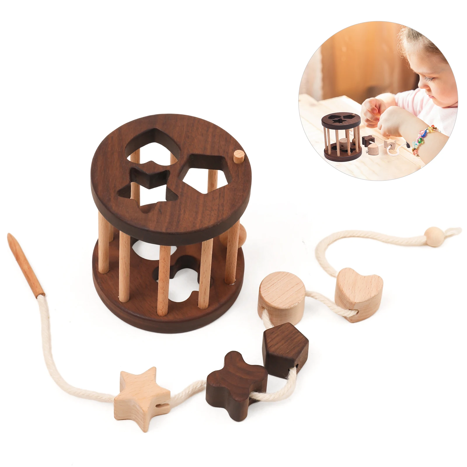 Wooden-Kindergarten-Rattles-Threading-Boxes-Montessori-Early ...