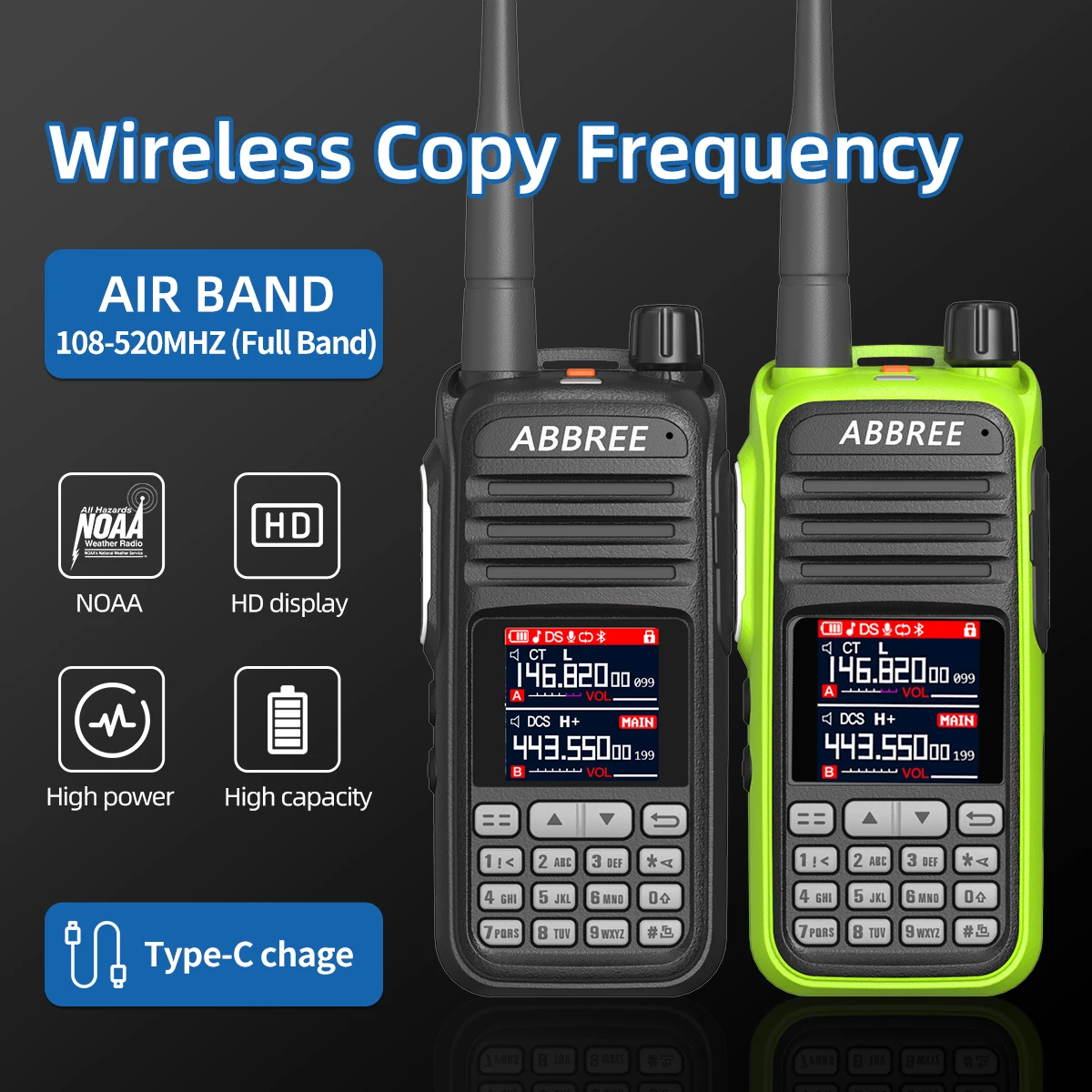 2-adet-ABBREE-AR-730-hava-band-108-520MHz-Walkie-Talkie-kablosuz-kopya ...