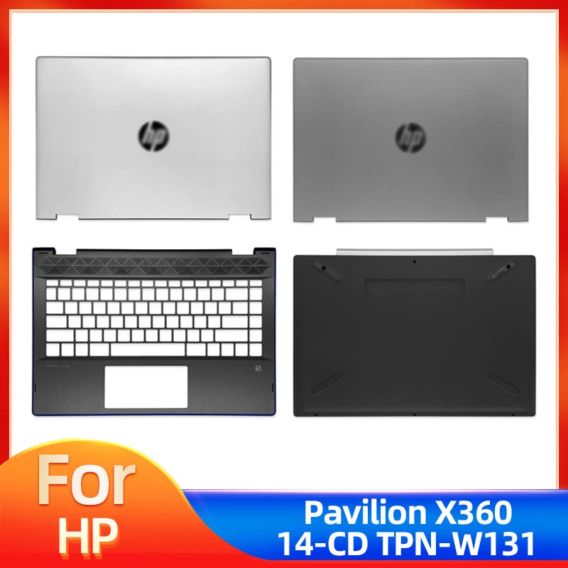 New Lcd Back Cover/palmrest/bottom For Hp Pavilion X360 14-cd Tpn-w131 ...