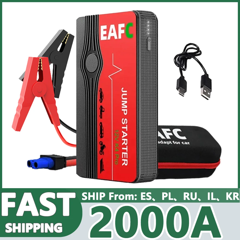 EAFC-2000A-Car-Jump-Starter-Portable-Car-Battery-Charger-12V-Engine-Starting-Device-Petrol ...