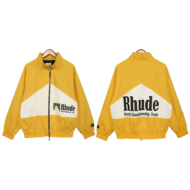 2023SS High Street Men Women Black Green Yellow Red Rhude Coats Rhude ...