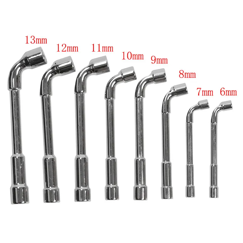 6/7/8/9/10/11/12/13mm L Type Pipe Perforation Elbow Wrench Double Head ...