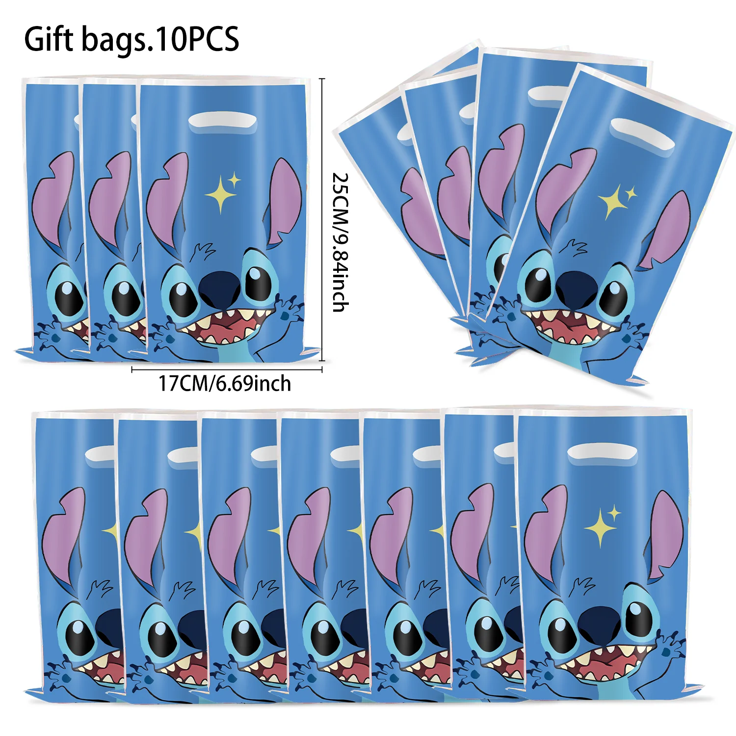 10/40 piezas nuevas bolsas de regalo de Disney Stitch, bolsas de ...