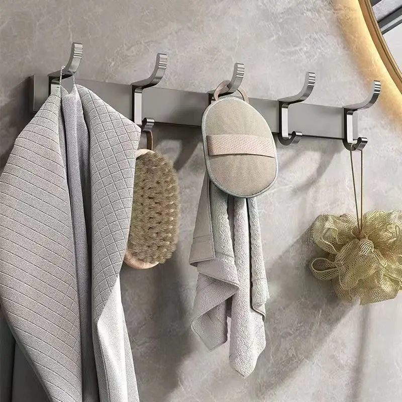 Bathroom-Door-Hooks-Space-Aluminum-Clothes-Robe-Hook-Hanger-Shelf-Home ...