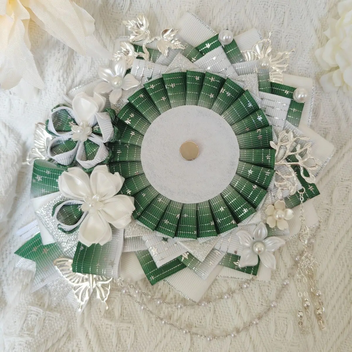 Luxury-Green-Ita-Bag-Badge-Cover-Accessories-Alloy-Ribbon-Rosette ...