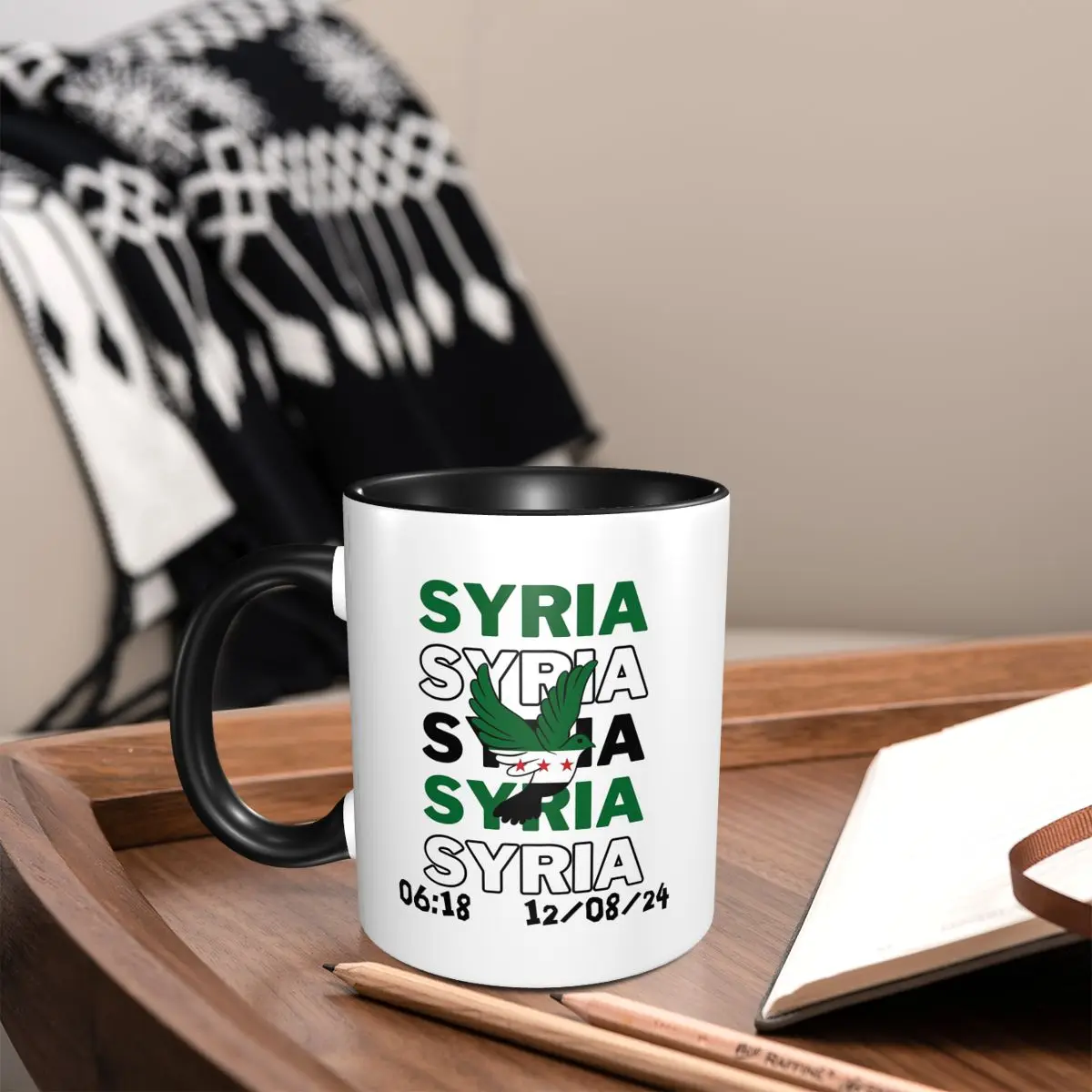 Syria Syrian Flag Mug Funny Ceramic Coffee Cups Tea Mugs Milk Cup ...