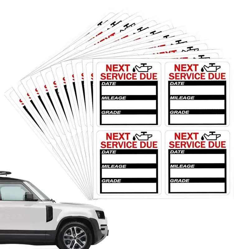 Oil Change Window Stickers 40PCS 2x2 Inch Oil Change Reminder Service ...