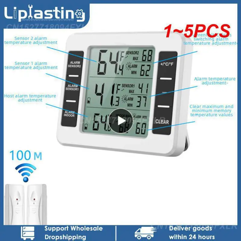1-5PCS-Wireless-digital-refrigerator-alarm-thermometer-refrigerator ...