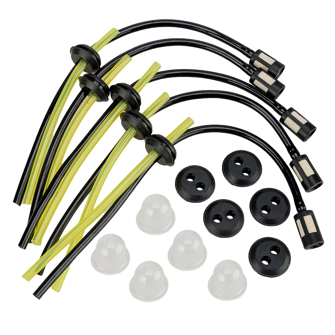 NEW 5 Sets Gas Fuel Line Filter Hose Brushcutter Trimmer Cutter Whipper ...