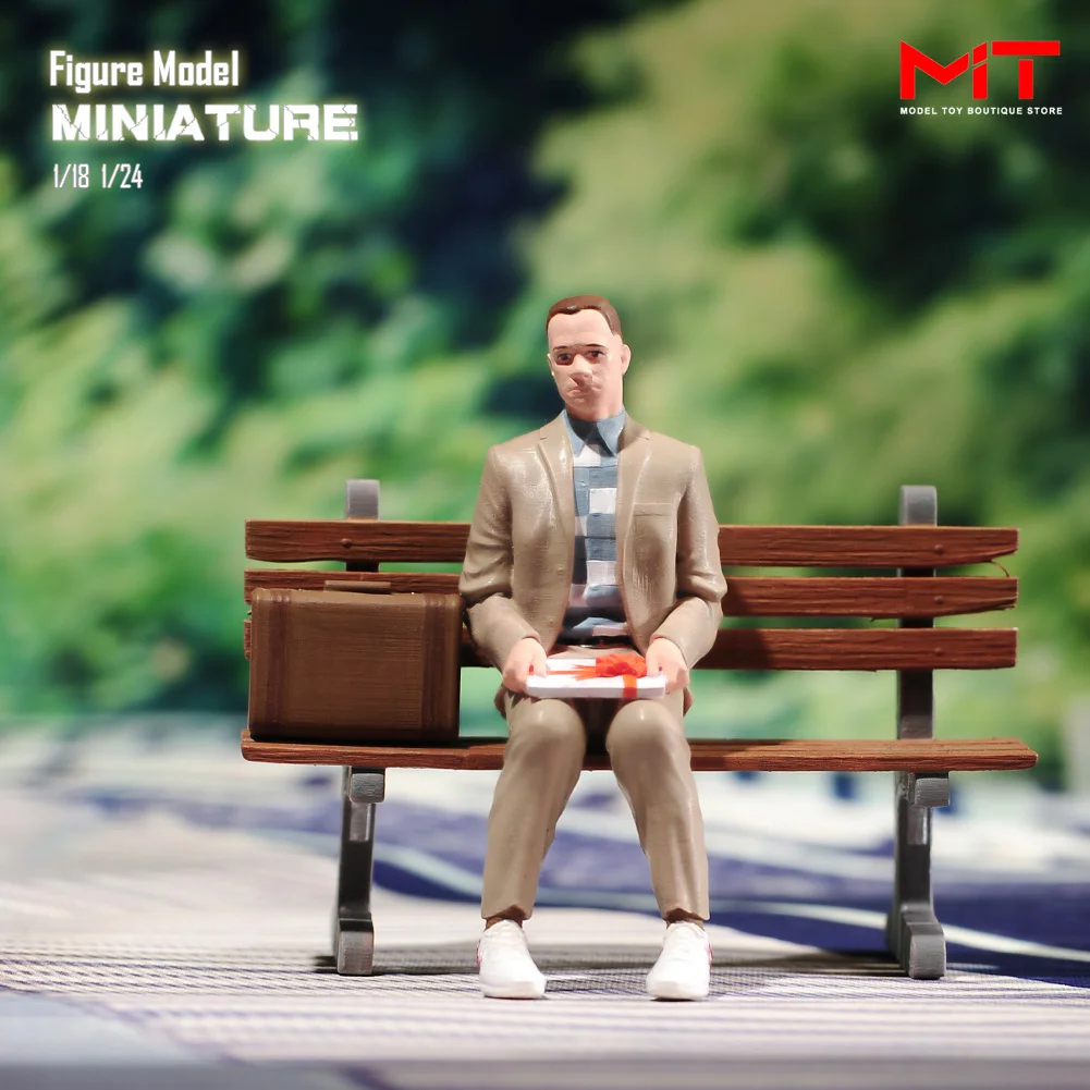 Miniatures-Figurine-1-87-1-64-1-43-1-24-Man-Sitting-Alone-On-Bench ...