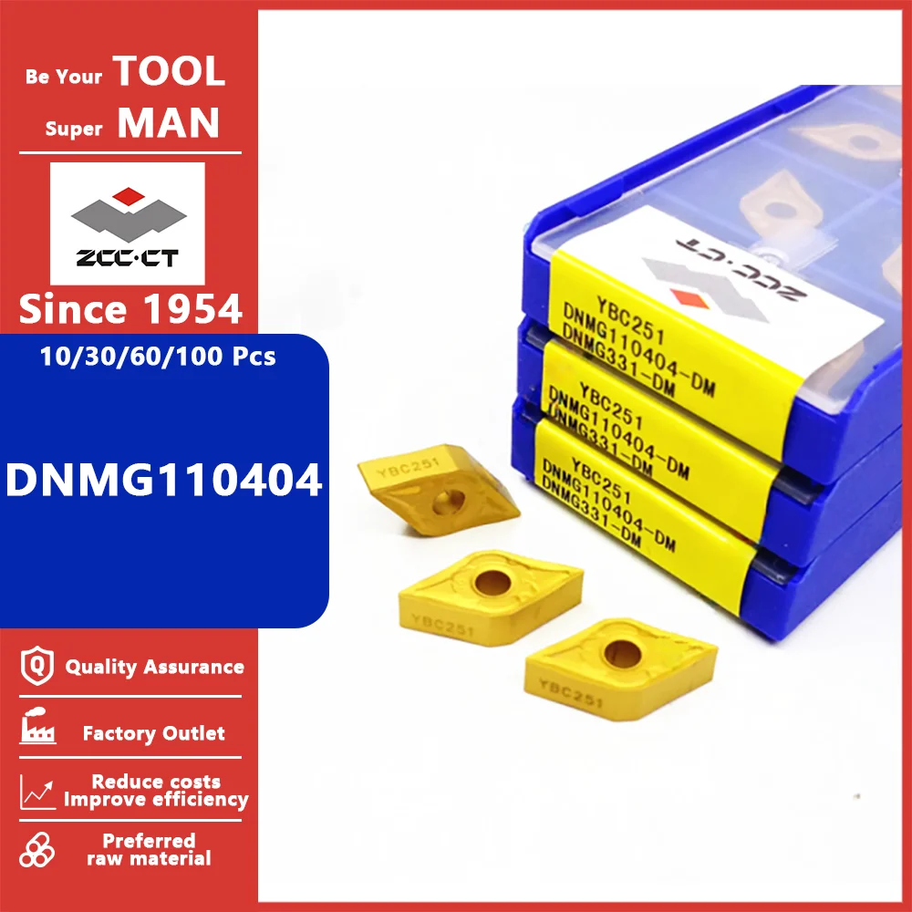 ZCCCT DNMG110404 DNMG 110404 DF EF DM EM PM SF Finishing Medium Turning Carbide Inserts Cutting ...