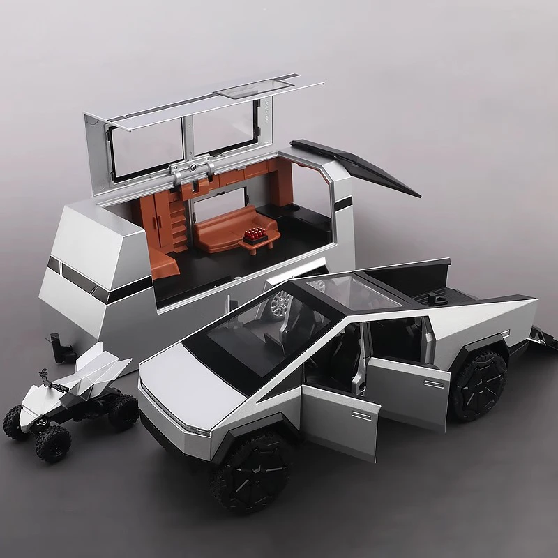 1:24 Cybertruck Off Road Truck Alloy Metal Diecast Car Model Sound ...