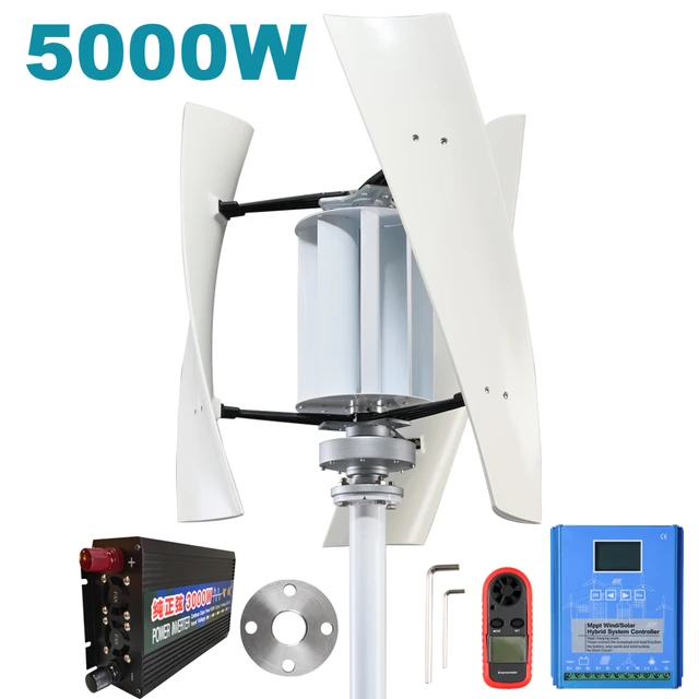 Wind Turbine 5kw Generators 12v 24v 48v 3 Blades Outdoor Windmill 5000w ...