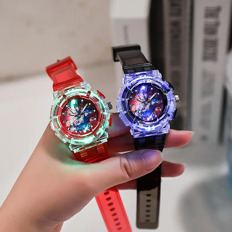 Cartoon Figure Children's Quartz Wrist Watches Fashion Luminous ...