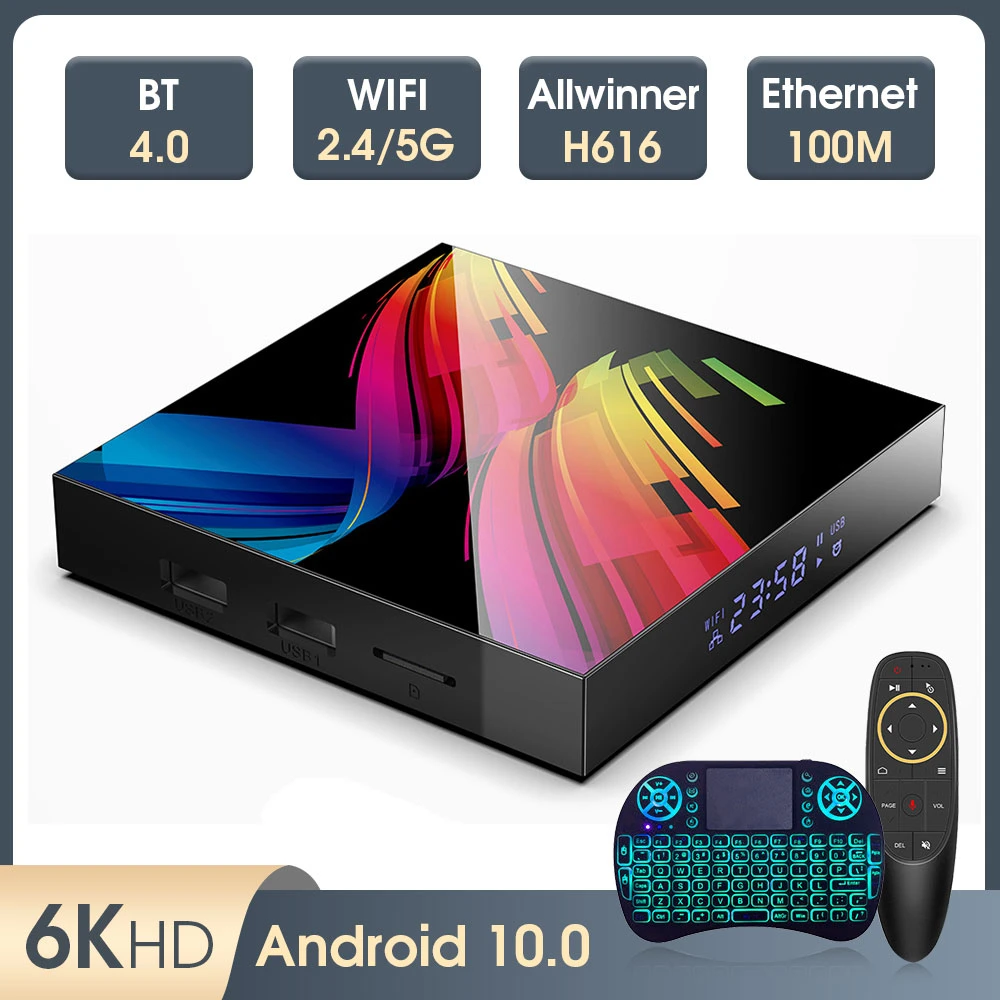 St1 android 11 caixa de tv 2.4g/5.8g duplo wifi apoio bt4.0 allwinner h616 max 4gb ram 64gb rom ...