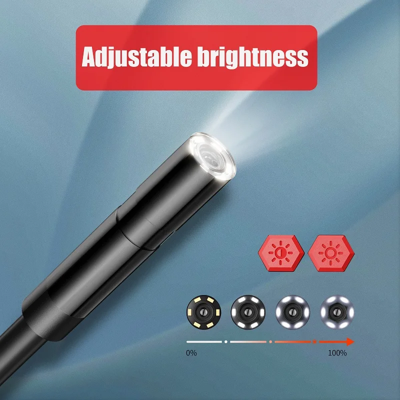 100 Méteres Kábel 2,4 ‘ Ips Képernyő Ipari Endoszkóp Kamera Hd1080P 8 ...