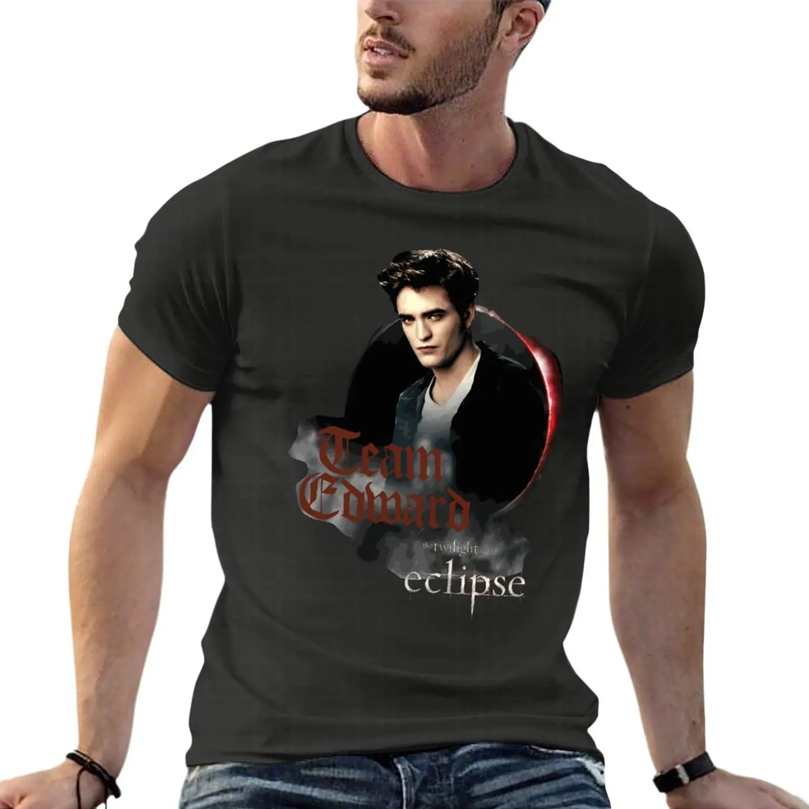 Crepúsculo Saga Eclipse Team Edward camiseta de gran tamaño para hombre ...