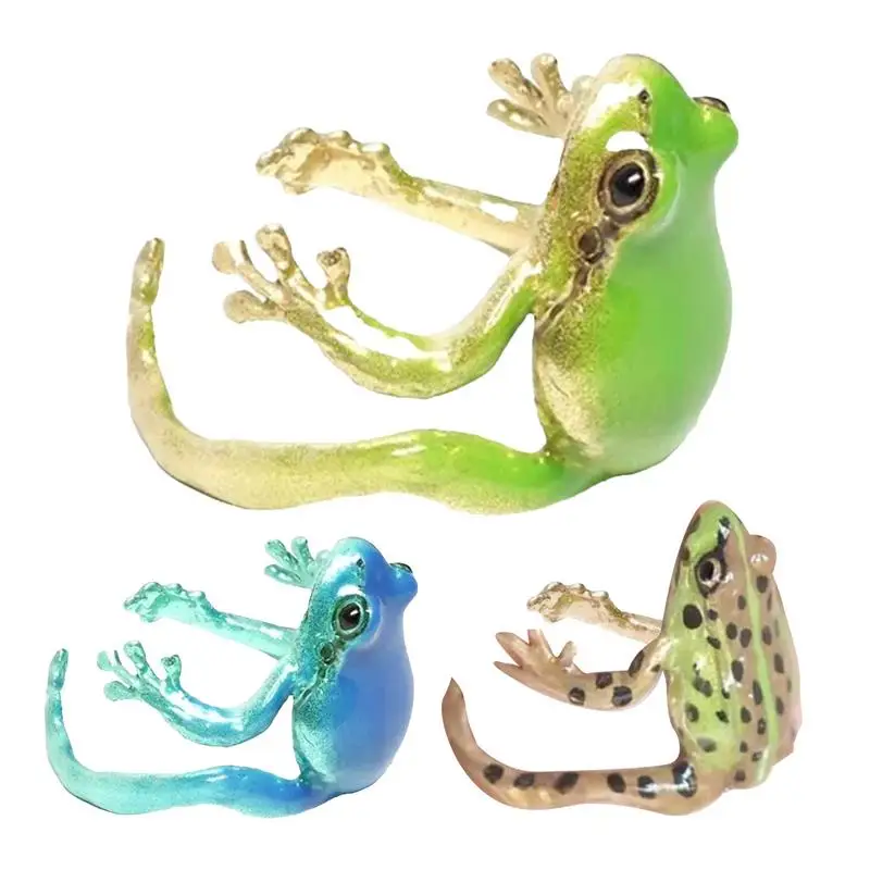 Frog-Jewelry-Cute-Cool-Adjustable-Tree-Open-Frogs-Shaped-Ring-Weird ...