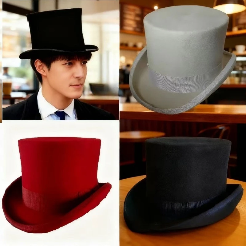 Classic Jazz Fedoras Real Wool Hats for Men Magic Top President Lord ...