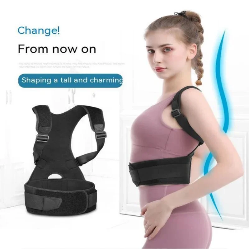 Adjustable-Back-Posture-Belt-Office-Home-Gym-Unisex-Improve-Spine ...