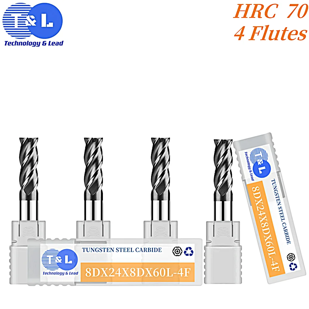 T-L-HRC70-4-edge-end-milling-cutter-coated-straight-shank-flat-bottomed ...