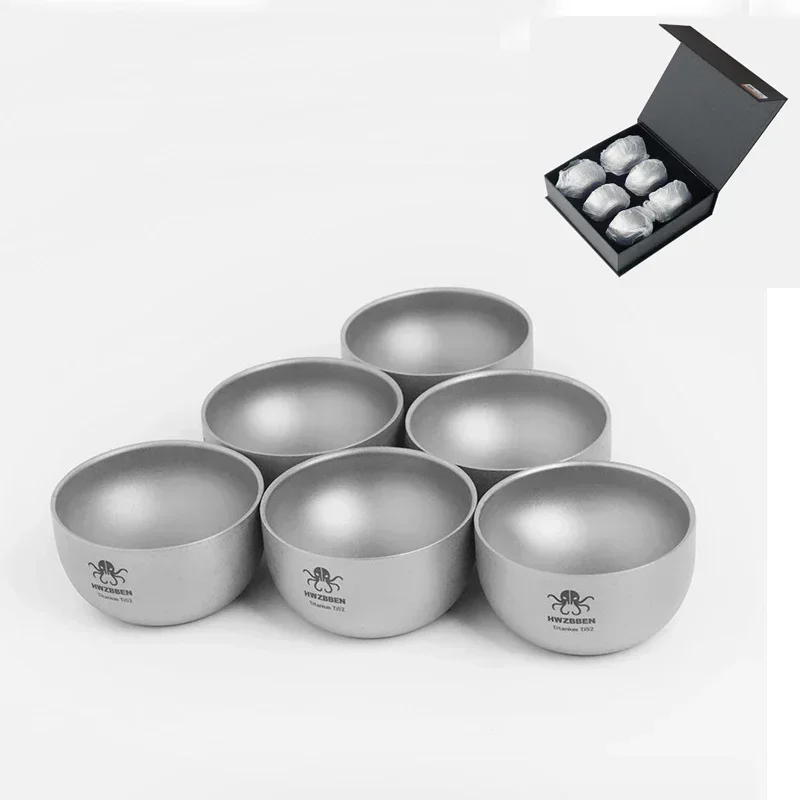 HWZBBEN-40ml-Double-Wall-Titanium-Tea-Cup-Outdoor-Camping-Tea-Cup ...