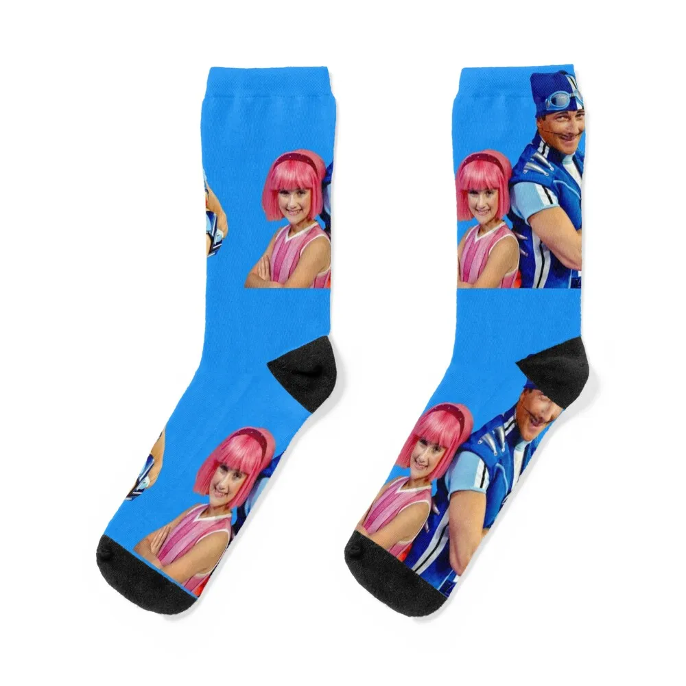 LazyTown-Stephanie-Sportacus-Duo-Design-Socks-ankle-stockings-Fun-socks ...