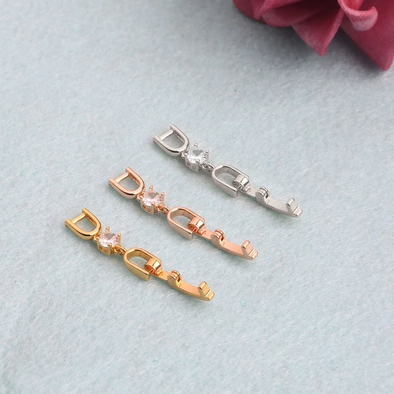 5Pcs/set Necklace Bracelet Extension Clasps Chains with Crystal ...