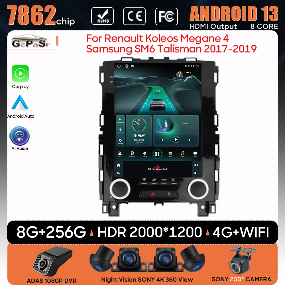 Car-Radio-For-Renault-Koleos-Megane-4-Samsung-SM6-Talisman-2017-2019 ...