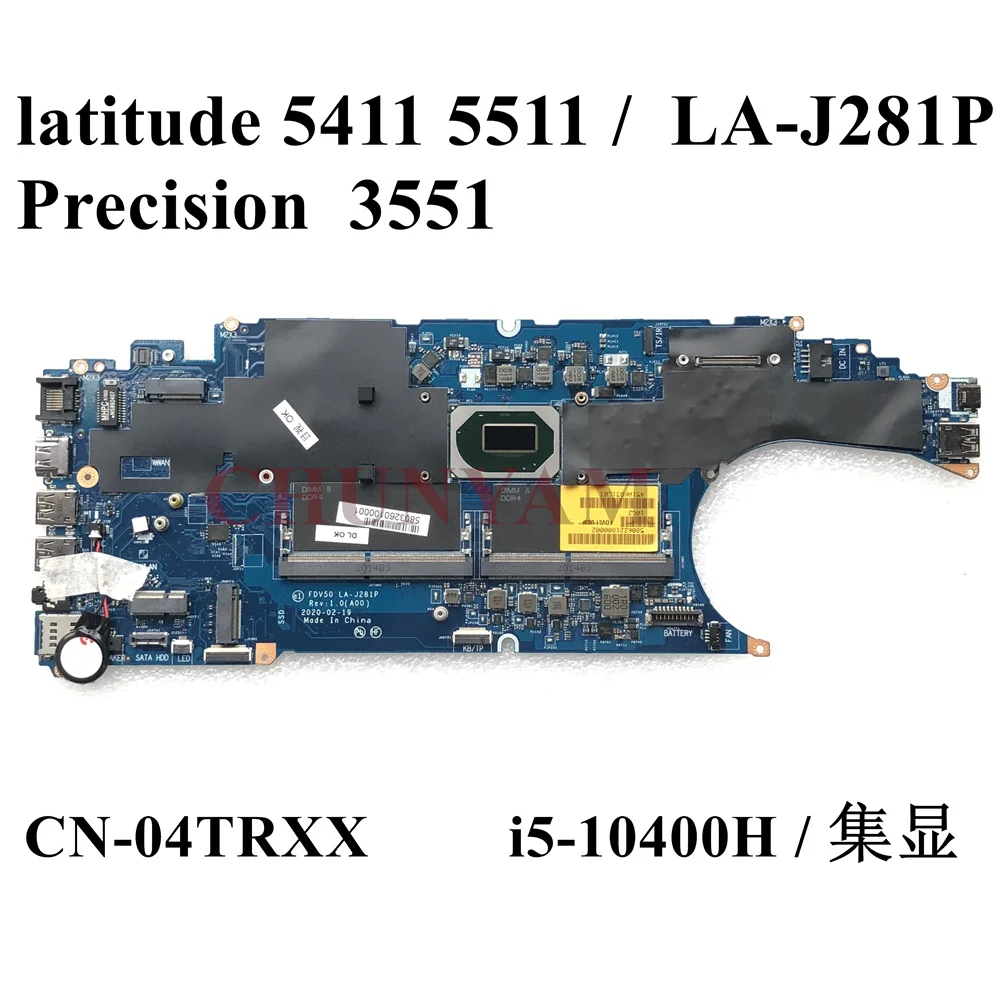 LA-J28-i5-10400H-FOR-dell-latitude-5411-5511-precision-3551-Laptop ...