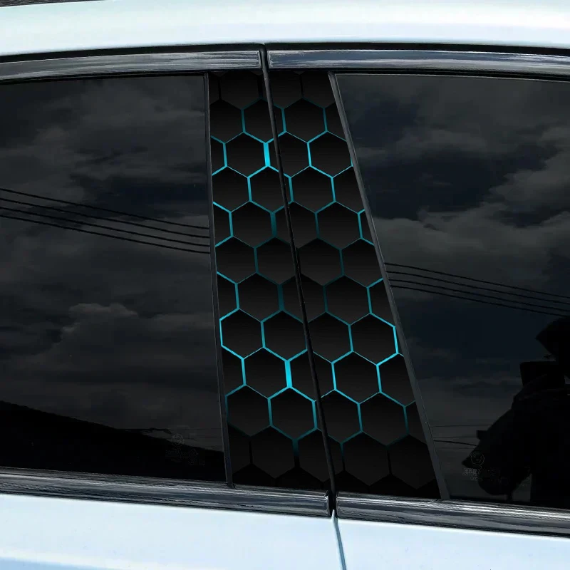 Calcoman-a-3D-de-panal-para-coche-pegatina-impermeable-de-Pilar-B-para ...