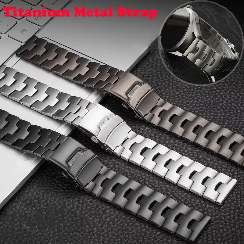 Luxury Titanium Metal Strap for Huawei Watch GT2 GT3 Pro 22mm Stainless ...