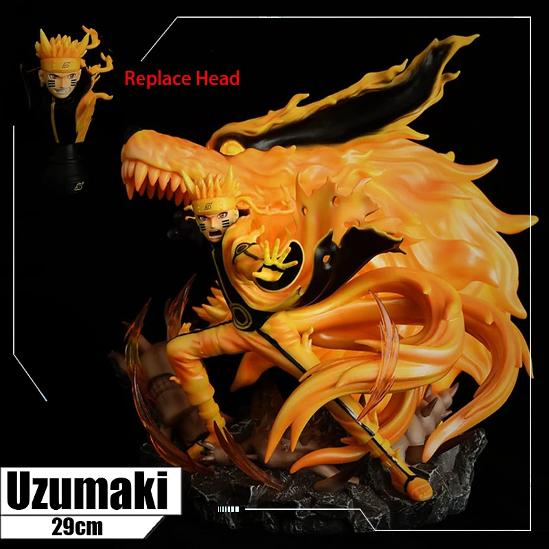 29CM-Anime-Naruto-Shippuuden-Figure-Kurama-Uzumaki-Naruto-GK-Statue-Pvc ...