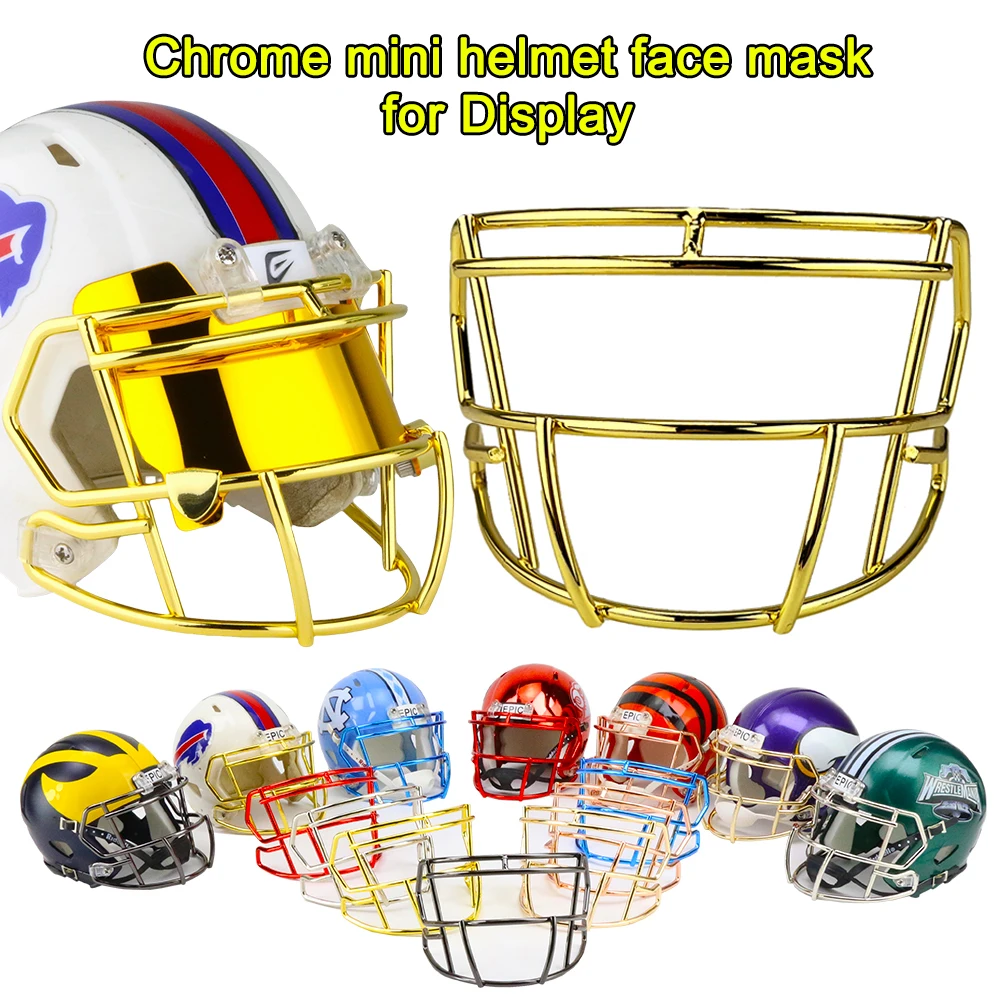 Chrome Display Mini Helmet Face mask American Football Mini Football ...