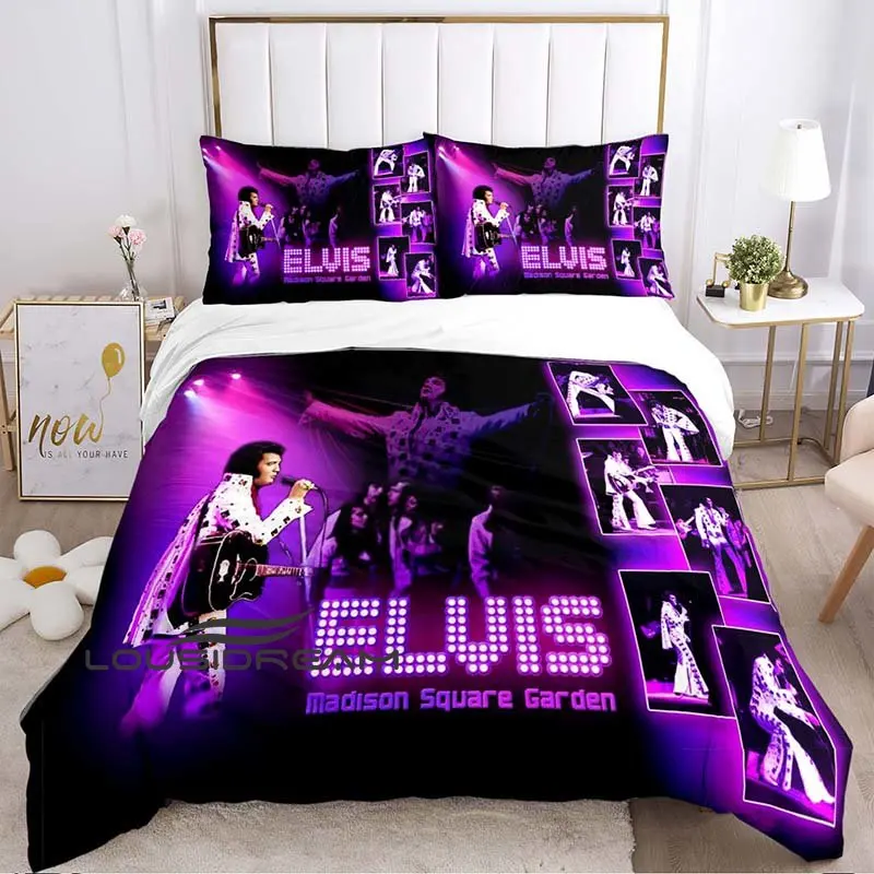 Elvis Presley, American Rock Singer, Printed Bedding Set, Down Duvet ...
