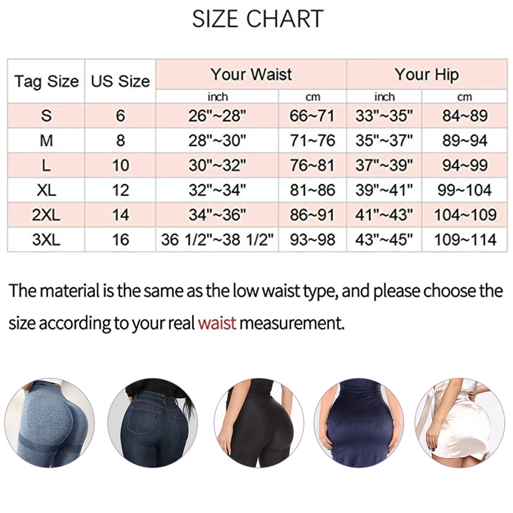 Butt Shape Chart