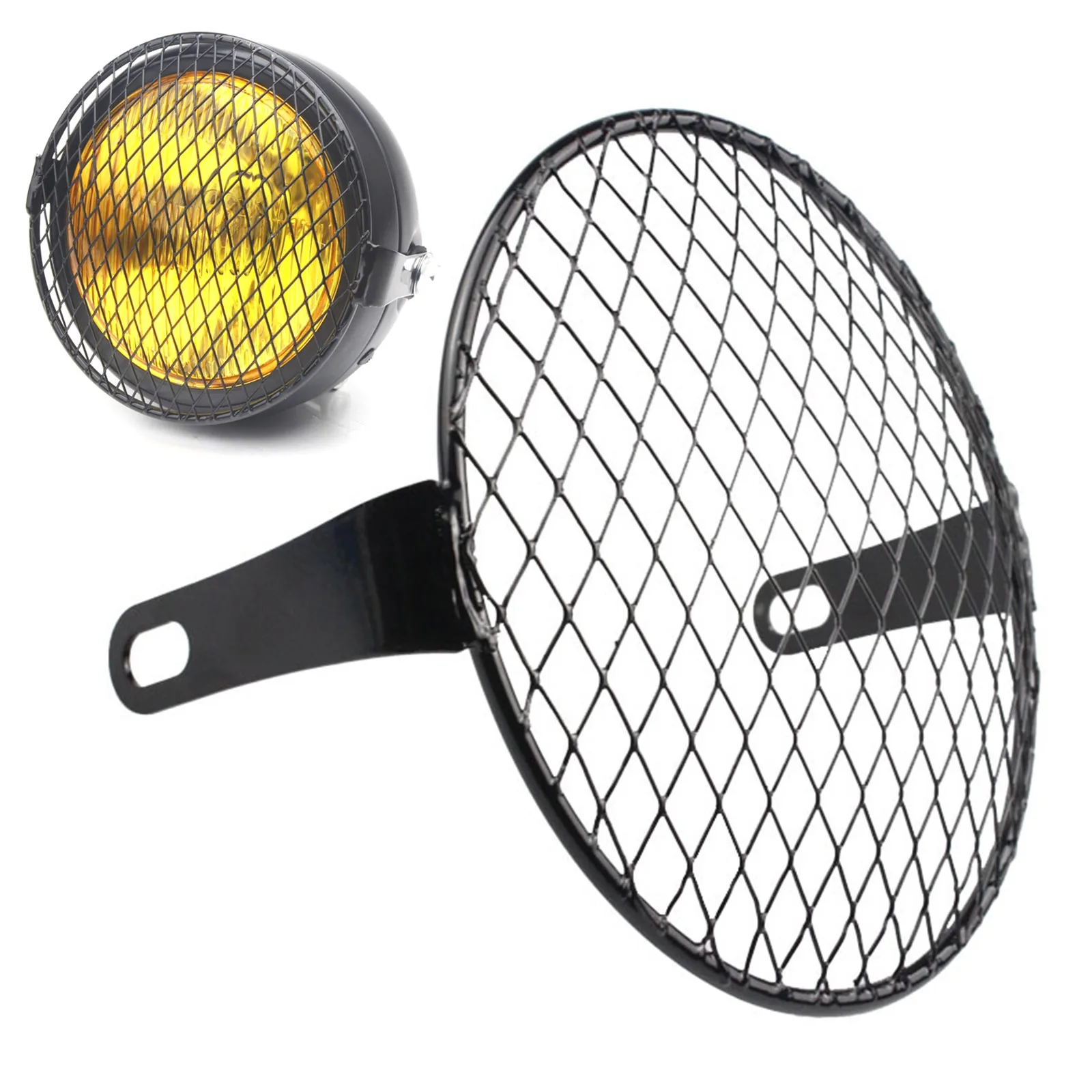 Motorcycle-Headlight-Protector-Metal-Mesh-Grill-Guard-Cover-Universal ...