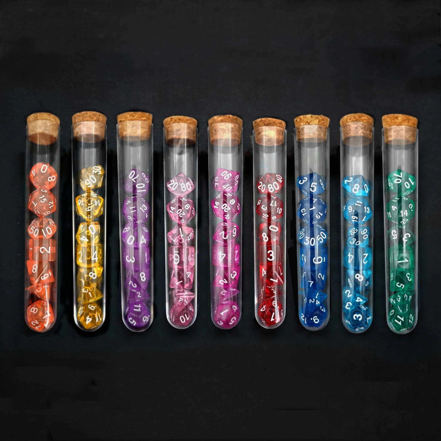 Transparent Polyhedral D&D COC Dice Set 7Pcs/Set RPG Fantasy Potion ...